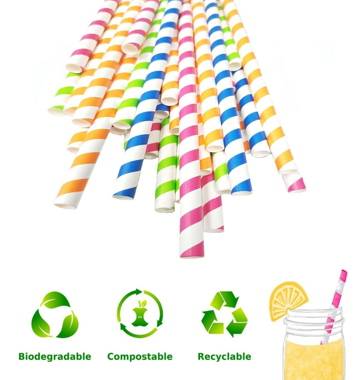 Spoon Straw Slush Milkshake Smoothie 8x200mm spoon straws slush puppie ...