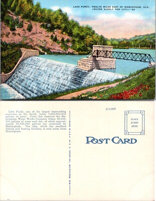 Lake Purdy Dam and Bridge Near Birmingham Alabama AL Postcard | eBay