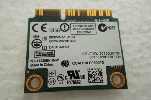 Dell IBM Intel Centrino Wireless-N 1030 WLAN Card 300Mbps + Bluetooth 3 ...