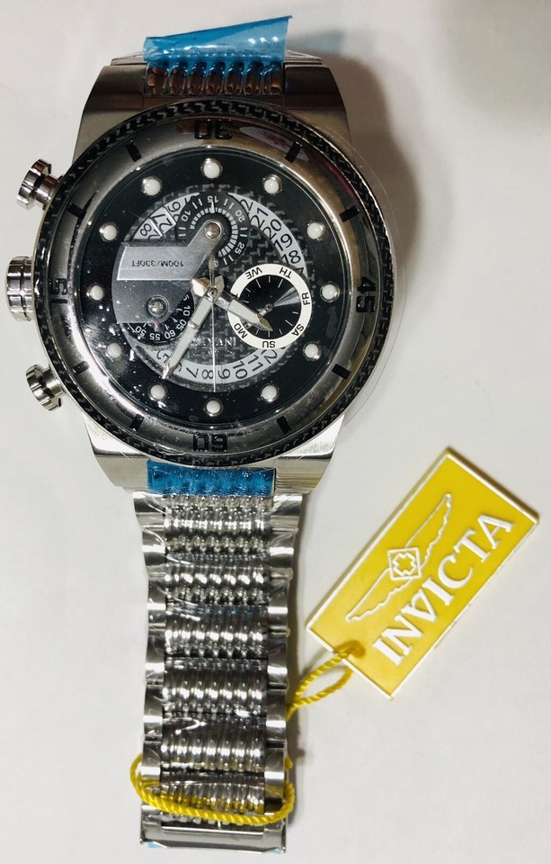 Invicta Collection Mens 25280 S1 Rally Black Carbon Fiber Dial Stele ...