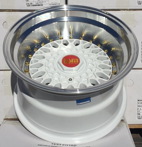 ESM 002R White 15x9 -20 5x100 4x100 Wheel Rims Mazda Miata 5" Lip | eBay