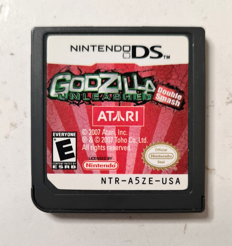 GODZILLA UNLEASHED DOUBLE SMASH NINTENDO DS VIDEO GAME CARTRIDGE ATARI ...