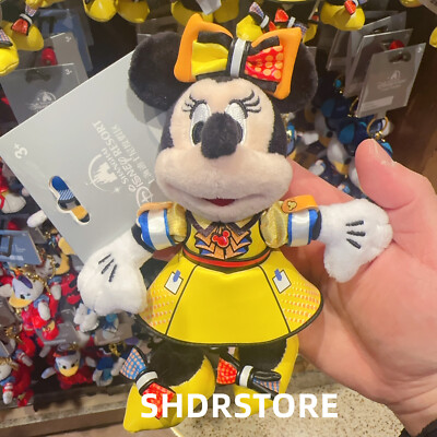 Disney authentic 2025 Minnie mouse colorful plush keychain shanghai ...
