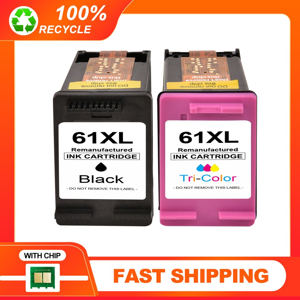 61XL Ink Cartridge pk for HP 61 XL ENVY 4500 4505 5530 5531 5535 Priner ...