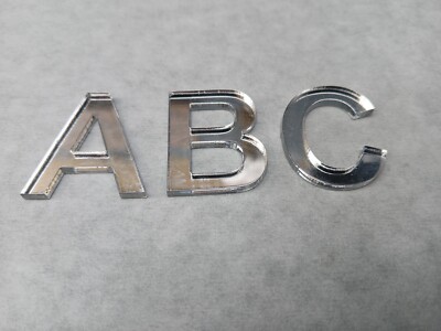 Mirror ACRYLIC LETTERS & NUMBERS flat PERSPEX - 5 - 7.5 - 10cm | eBay UK