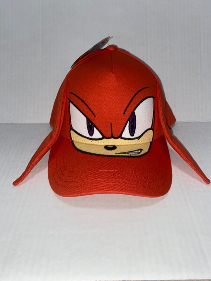 NWT - Sonic The Hedgehog - Sega - Knuckles Red Baseball Cap - Hat - 3D ...