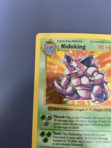 Shadowless Nidoking 11/102 Rare Holo Base Set Pokemon Card | eBay