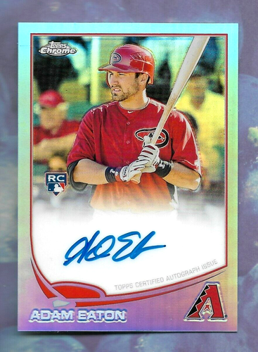 ADAM EATON 2013 TOPPS CHROME REFRACTOR SP ROOKIE RC AUTOGRAPH AUTO #'D ...