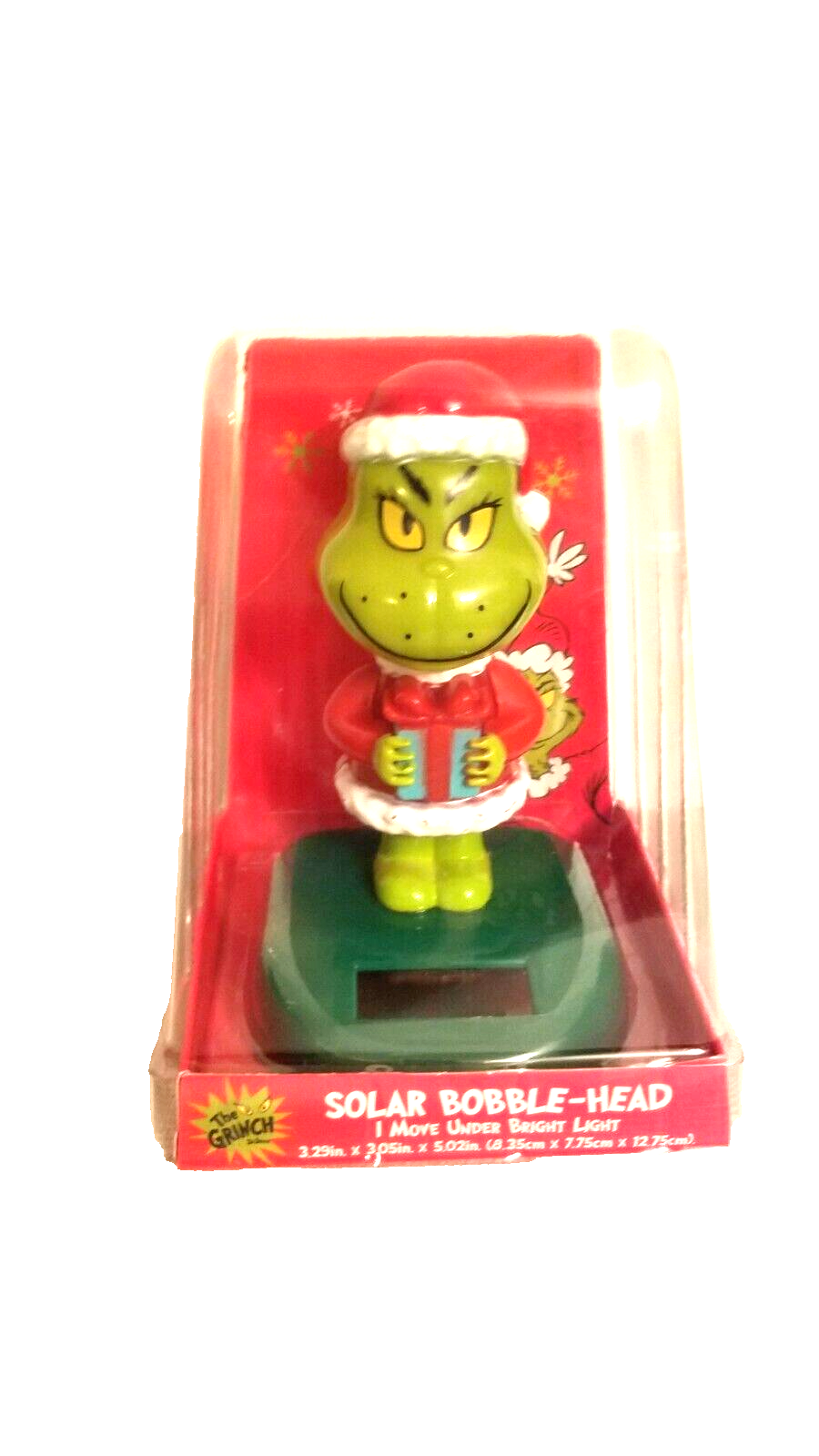 The Grinch Christmas Santa Solar Bobble Head - New | eBay