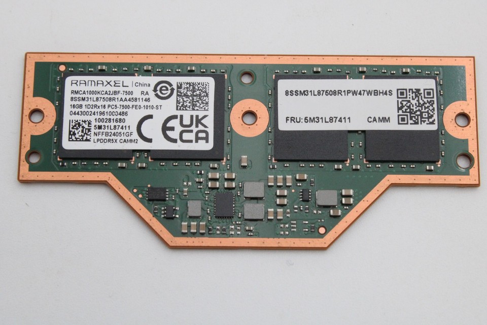 RAMAXEL 16GB DDR5 1D2Rx16 PC5-7500 LPCAMM2 RMCA1000KCA2JBF-7500 | eBay