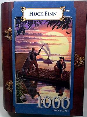 Huck Finn Huckleberry Finn Steve Crisp 1000 pc Bookshelf Edition 19X26 ...