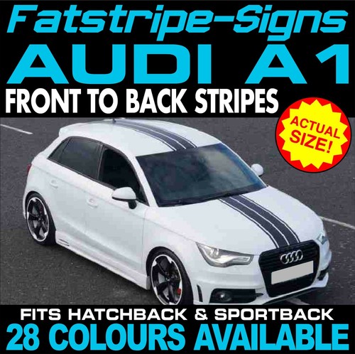 to fit AUDI A1 STRIPES GRAPHICS STICKERS DECALS CAR VINYL SPORTBACK S ...
