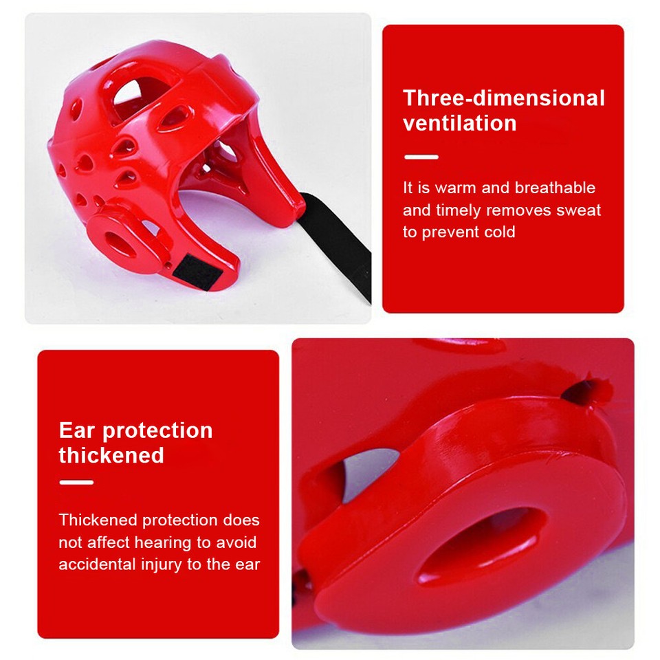 Taekwondo Helmet Head Protection Martial Arts Headgear for Kids Adults (Red S) | eBay Australia