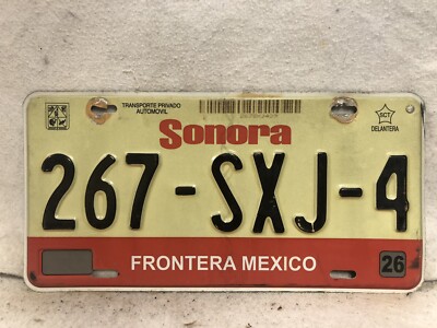 Sonora Mexico License Plate | eBay