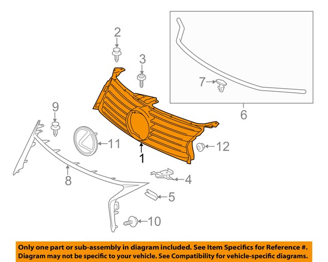 53111-30d90 Toyota Grille Radiator 5311130D90 Genuine OEM Part for sale ...