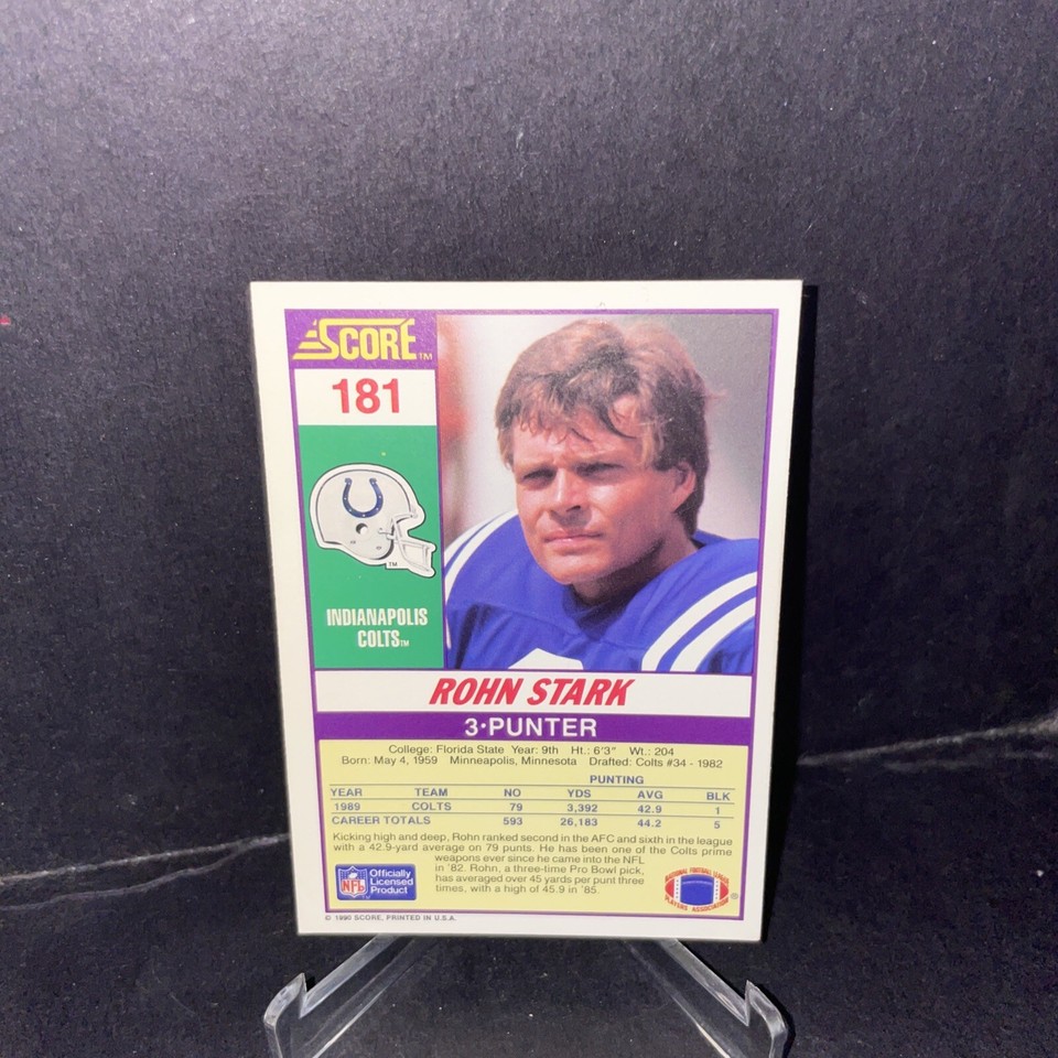 1990 Score Rohn Stark Indianapolis Colts #181 | eBay