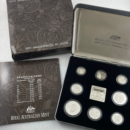 1991 RAM Masterpieces in Silver - 25th Anniversary of Decimal Currency ...