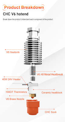 CHC (Ceramic Heater Core) Hot End Kit - V6 and Volcano Variants (Pro ...