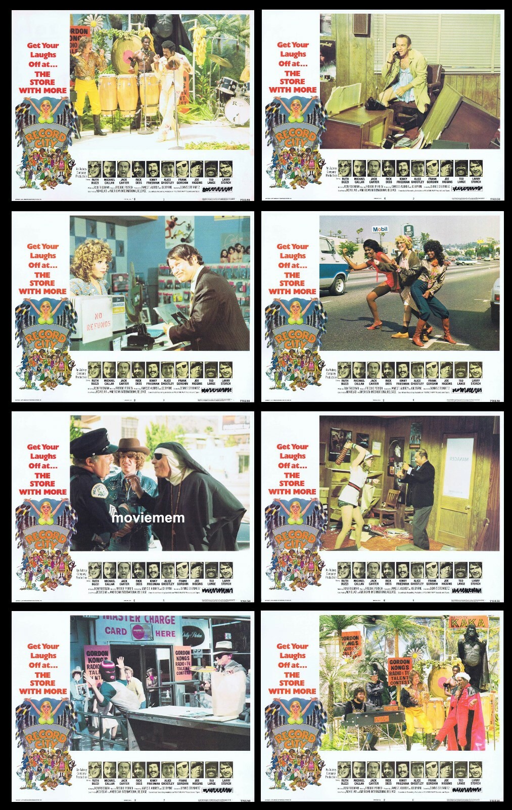 RECORD CITY Original US Lobby Card set Joe Abdullah Jeff Altman Rick ...