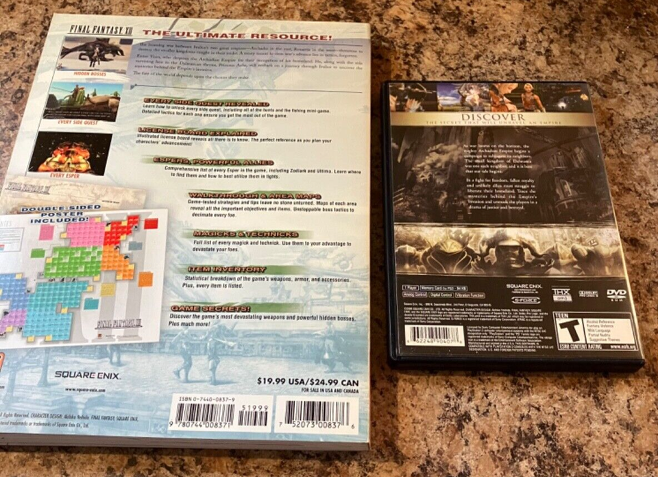 Final Fantasy XII game and player's manual with map | eBay