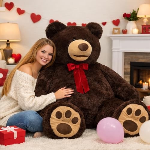 5 ft Giant Teddy Bear Huge Teddy Bear with Embroidered Paw 60 inch ...