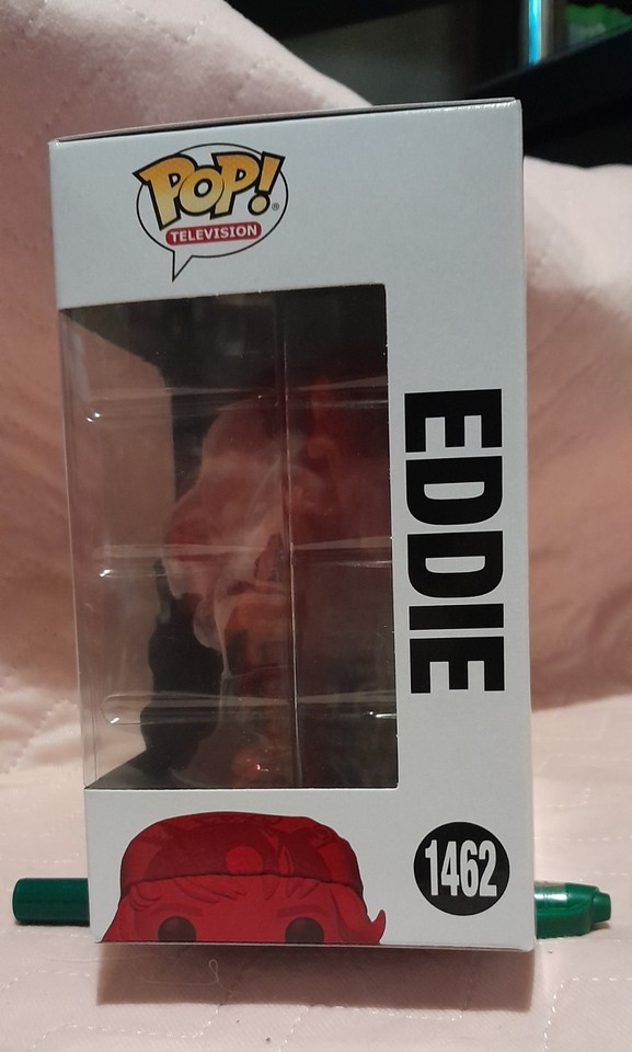 Eddie RED Stranger Things Funko Pop 1462 RARE Vaulted MINT +PROTECTOR ...