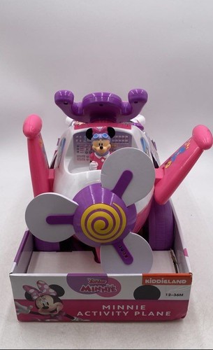 Kiddieland Disney Jr. Fly With Minnie Mouse Ride-On Push Activity Plane ...