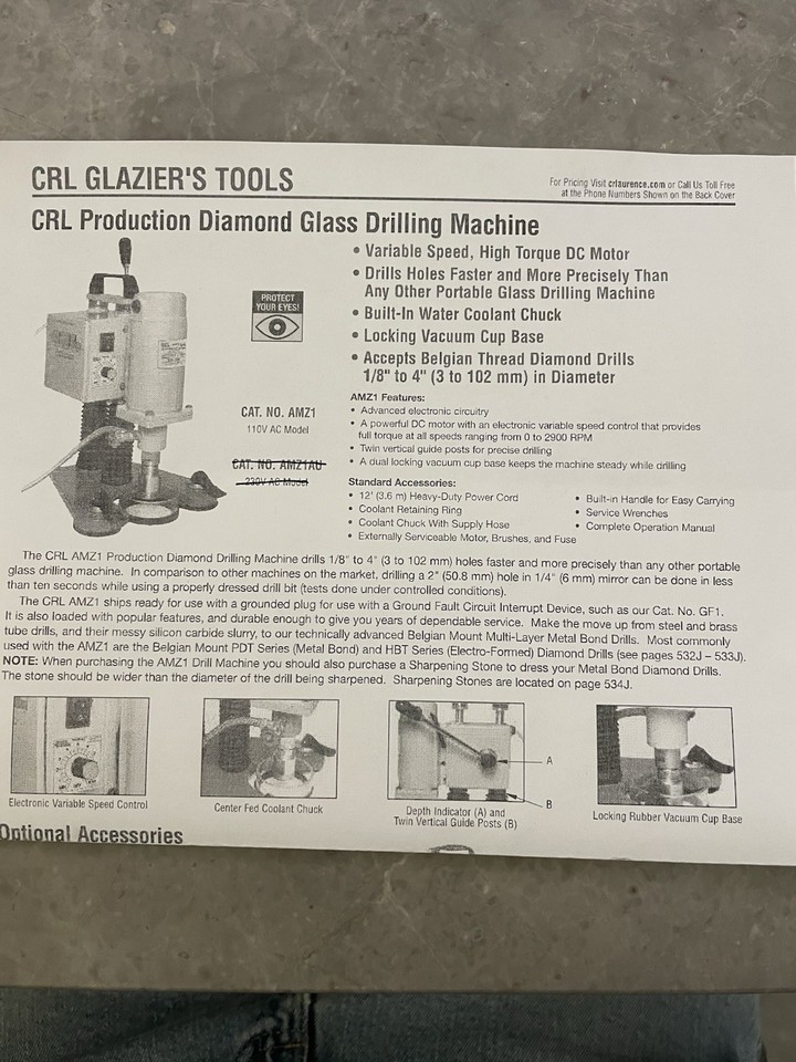 CRL Production Glass Drilling Machine | eBay