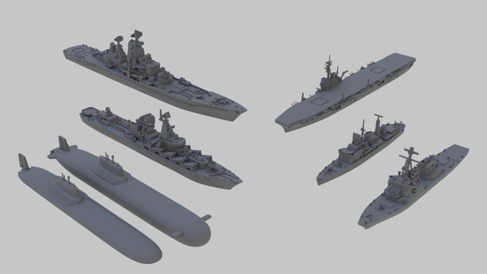 Cold War Naval Miniatures Custom Orders 1:1800 Ships For Tabletop ...