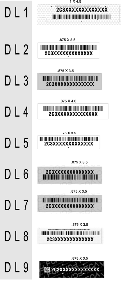CUSTOM FCA CHRYSLER Decal Sticker ID Label Tire Loading Information VIN ...