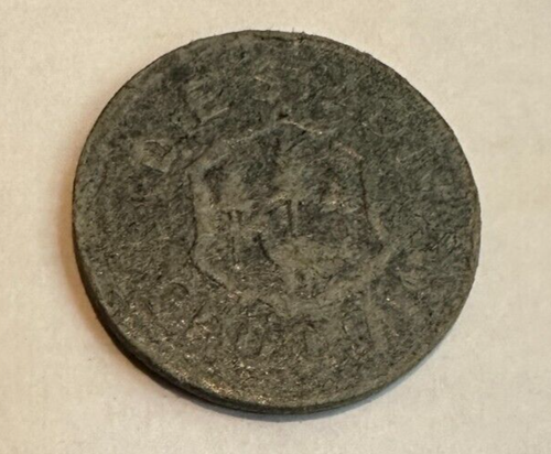 City of Grünhain (Saxony) 10 Pfennig Notgeld CARDBOARD Coin Funck 177.1 ...