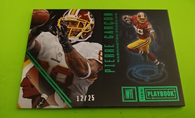 2016 Pierre Garcon Panini Playbook GREEN NFL Card #27 MINT (12/25 ...