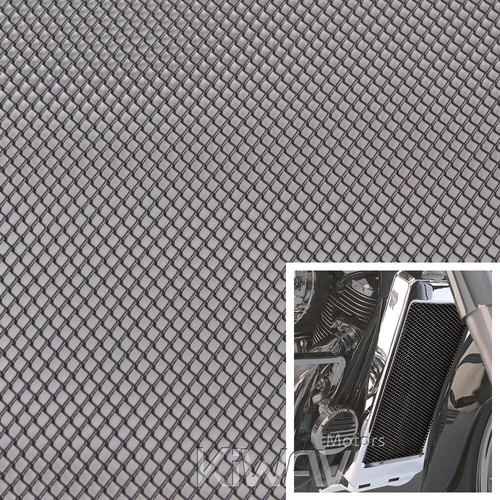 Aluminum mesh Fairing vent radiator guard diamond Black 20x33cm ...