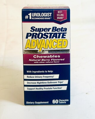 Super Beta Prostate Advanced Chewables, Natural Berry - 60 Tablets; Exp ...
