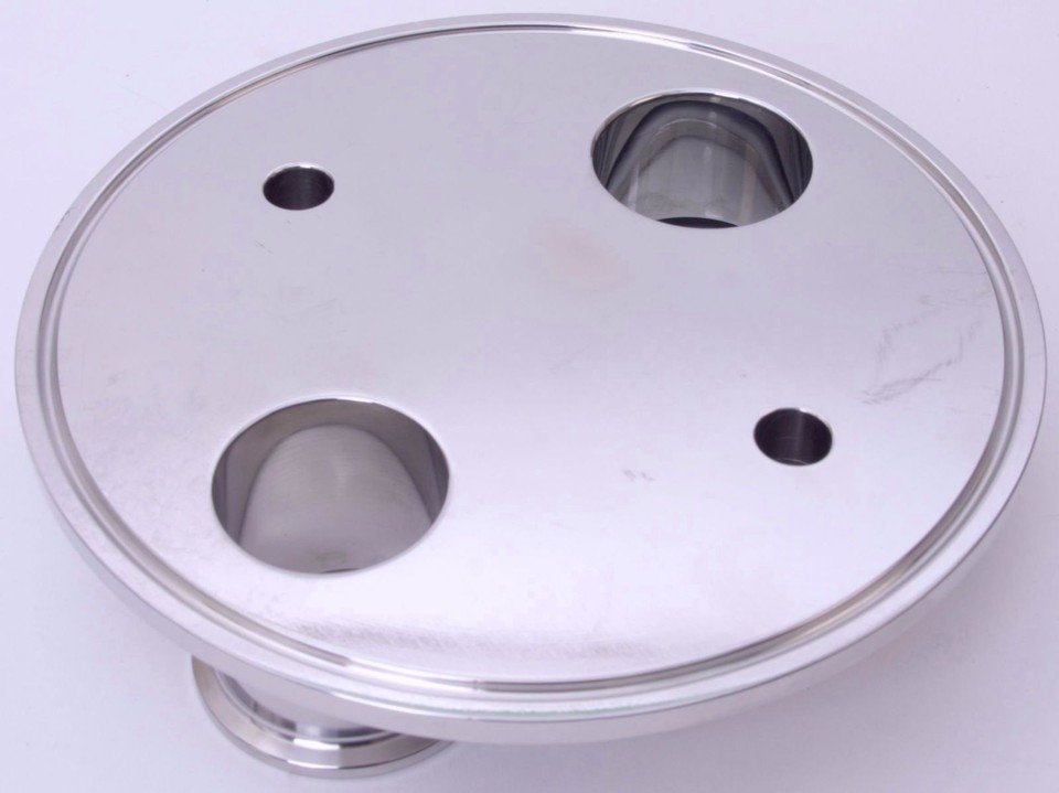 Tank Lid | Tri Clamp 6 inch x 1.5 in - SS304 (2) FNPT 1/4 in (3 Pack ...