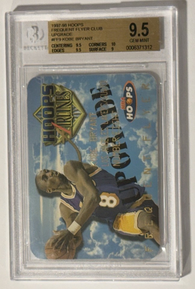 Hoops 1997-98 Frequent Flyer Club Upgrade Kobe Bryant #FF9 BGS 9.5 ...
