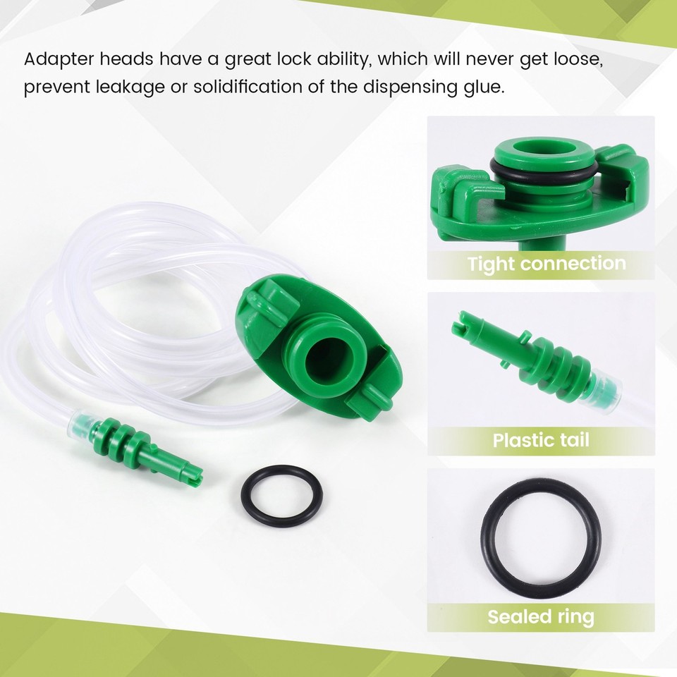 30CC-50CC Plastic Transparent Air Tubing Glue Dispenser Syringe Adapter ...