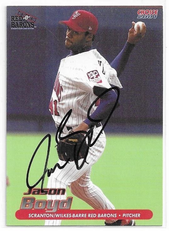 JASON BOYD Autographed Signed 2001 Scranton card #03 Philadelphia ...