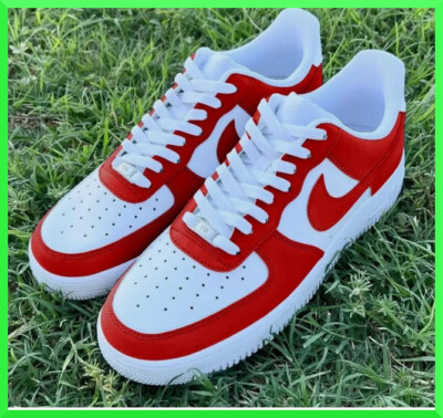 Custom Air Force 1 Red White Low/NEW Air Force Custom Sneaker NEW IN ...