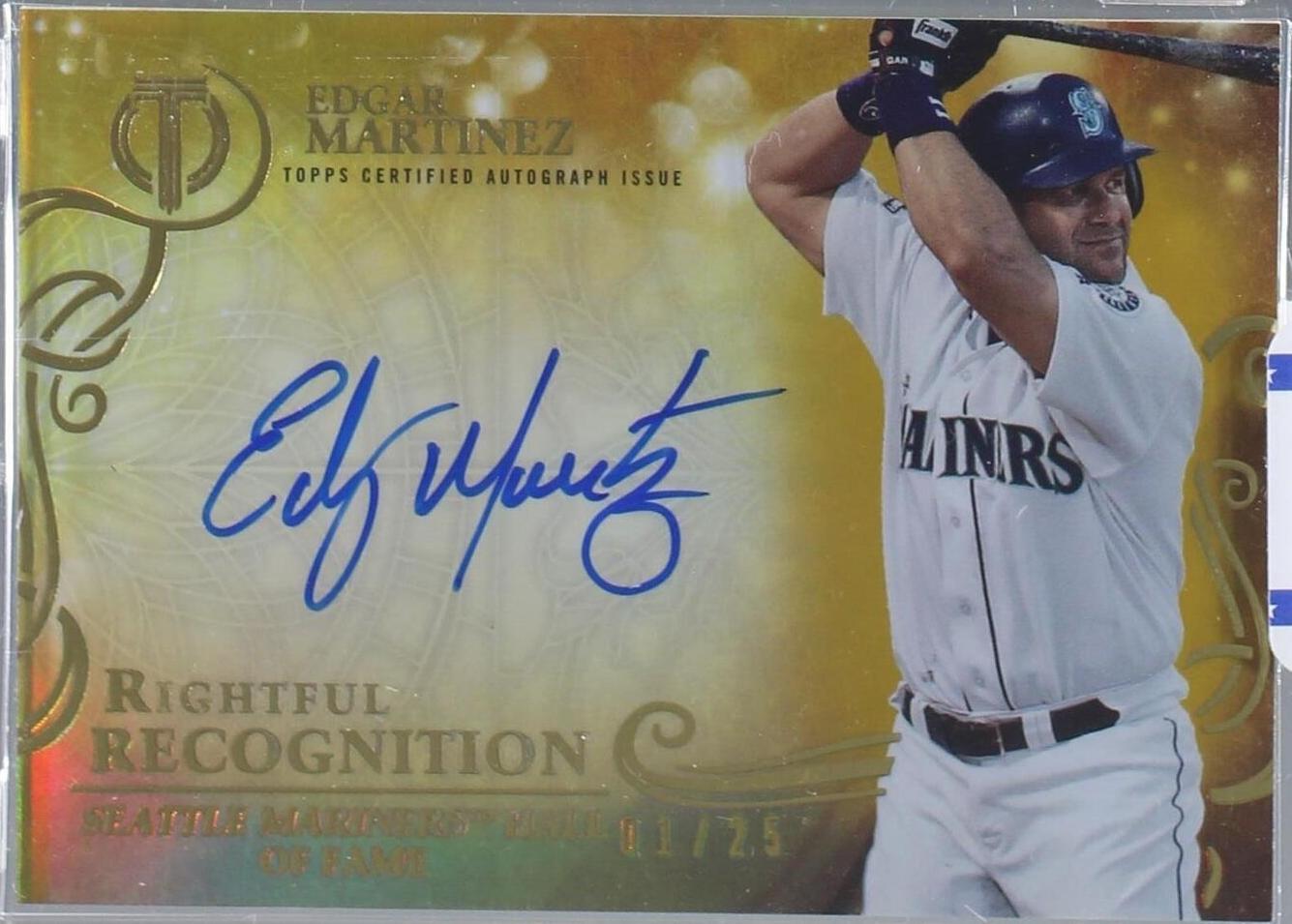 2015 Topps Tribute - Rightful Recognition Autographs Edgar Martinez # ...