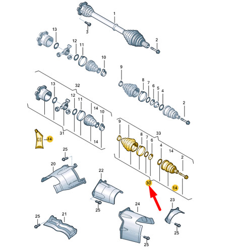 AUDI A6 C6 Gearbox Drive Shaft Outer Joint Assembly 4F0498099B GENUINE for sale online | eBay