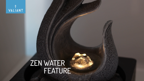 Valiant Indoor Water Feature with Flow Control and LED Lighting ...