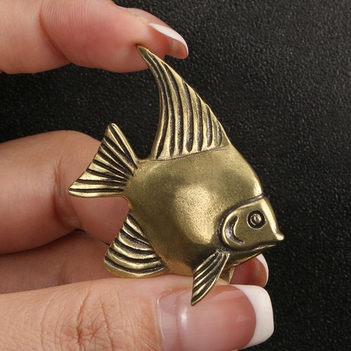 Brass Fish Figurine Statue Animal Figurines Toys Home Office Desktop ...