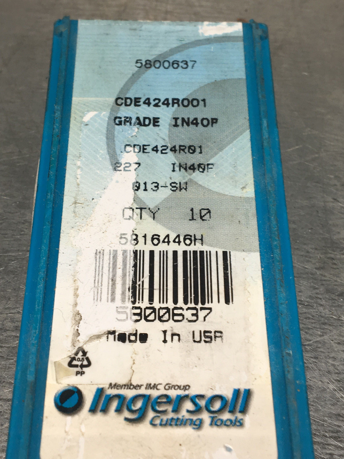Ingersoll CDE 424R001 IN40F Carbide Insert (10 pcs) | eBay
