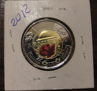 Canada 2018 Armistice Poppy Coloured $2 Toonie Coin | eBay