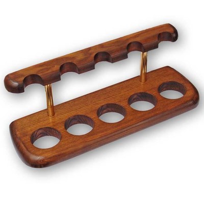 Wooden Tobacco Pipe Stand Rack Hold Display For 5 Smoking Pipes Tobacco ...