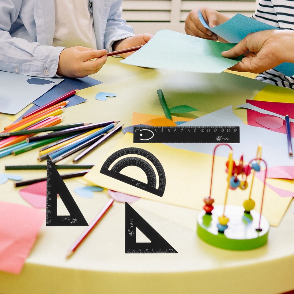 Ruler Set Student Classroom Math Geometry Tool Professional Drafting ...