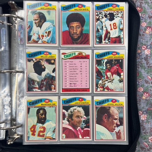 1977 Topps Football Kansas City Chiefs Team Set (11) JAN STENERUD ...