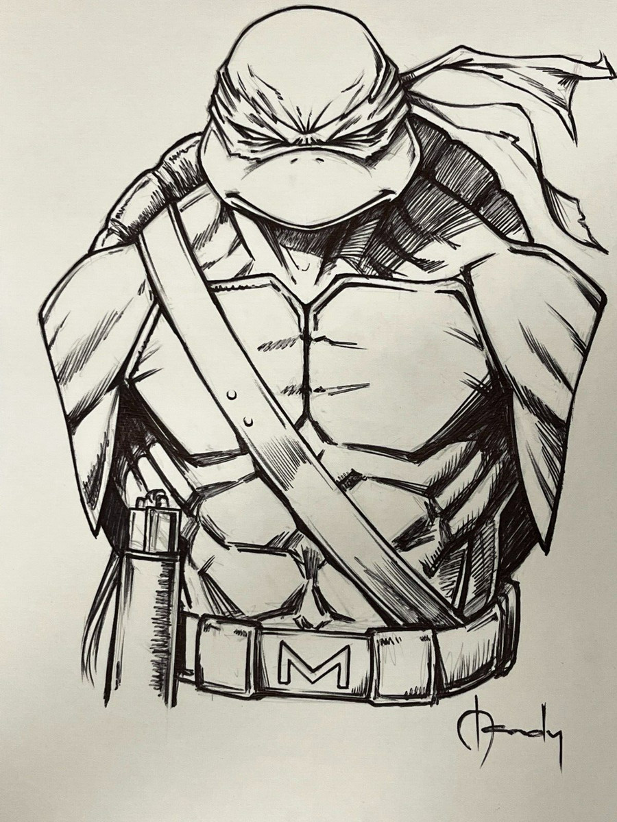 Michelangelo Ninja Turtle Drawing