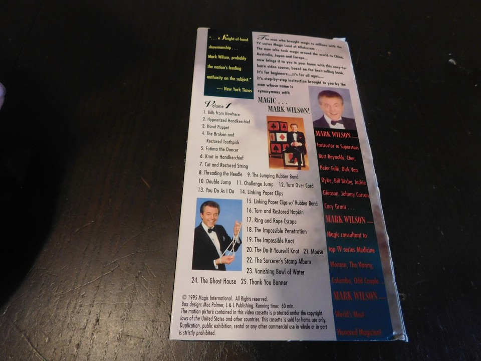Mark Wilson's Video Course In Magic Volume 1 VHS Tape 1995 L&L | eBay